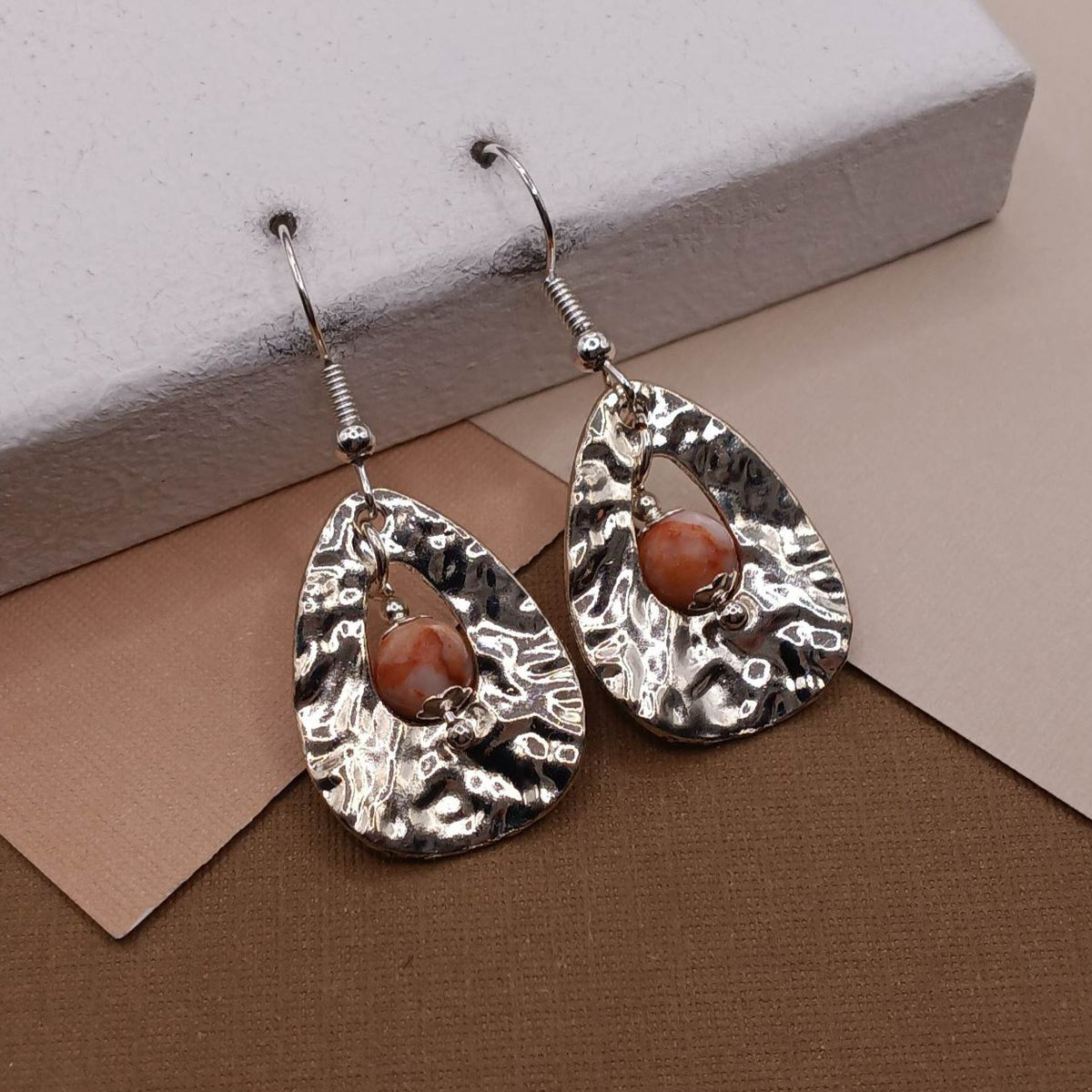 Red Web Rhodonite Hoop Earrings – Staci Lynn's Jewelry